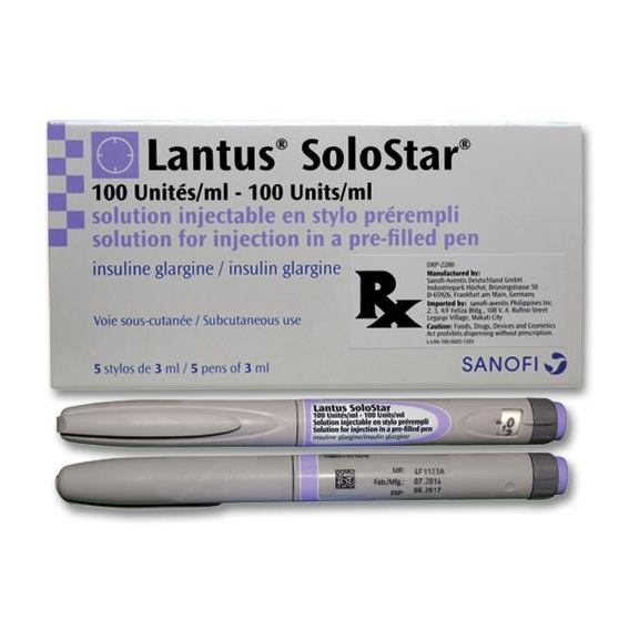 LANTUS SOLOSTAR Insulin Glargine 1000Units / mL Solution for SC ...